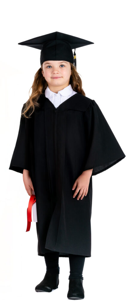 GRADUATION GOWN CAP TASSEL SET MATTE FABRIC Kindy Preschool Prep | The ...